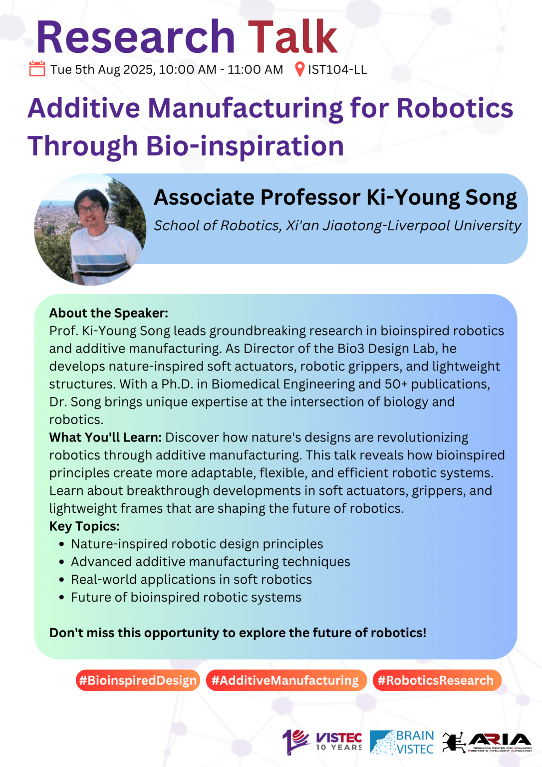 Research Talk: Additive Manufacturing for Robotics Through Bio ...