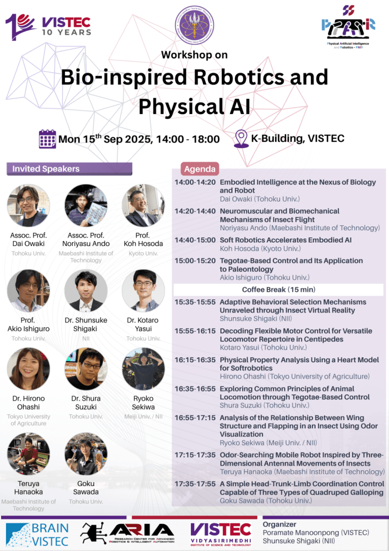 Workshop on Bio-inspired Robotics and Physical AI – BRAIN VISTEC